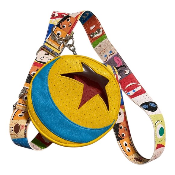Disney | Bags | Disney Parks Pin Trading Gear Pixar Ball Yellow Pin Bag ...